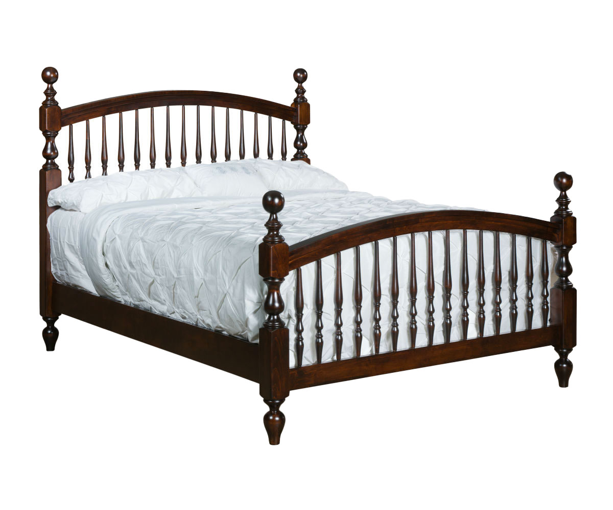 Bow Spindle Bed - Midwest Woodworks