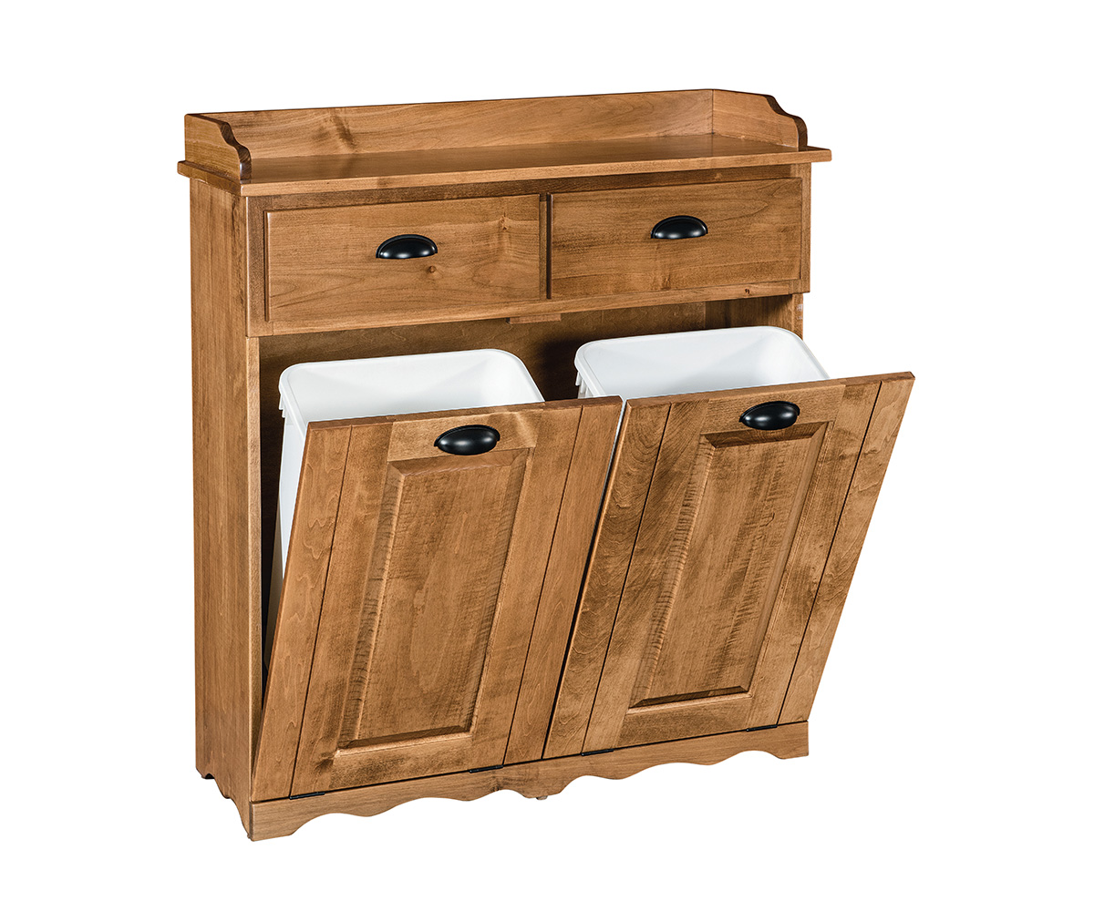 Double Tilt Out Trash Bin - Midwest Woodworks