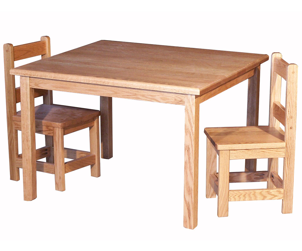 Small Square Child's Chair - Midwest Woodworks