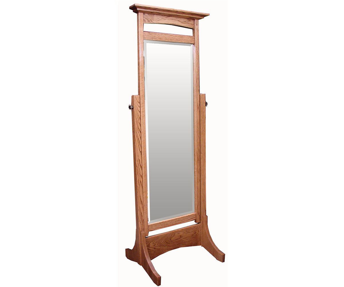 Shaker Cheval Mirror - Midwest Woodworks