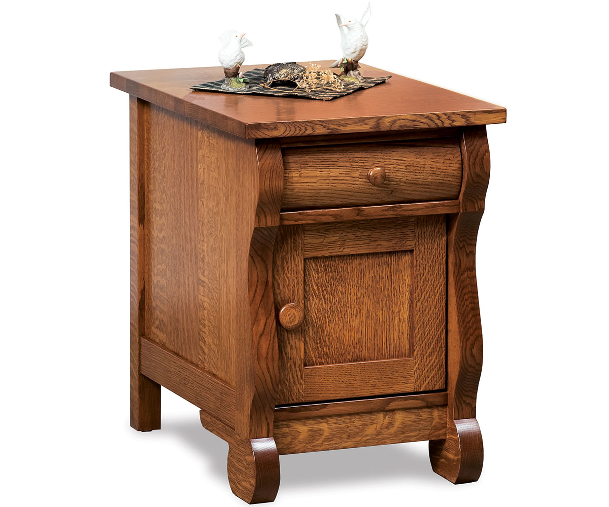 Old Classic Sleigh Enclosed End Table - Midwest Woodworks